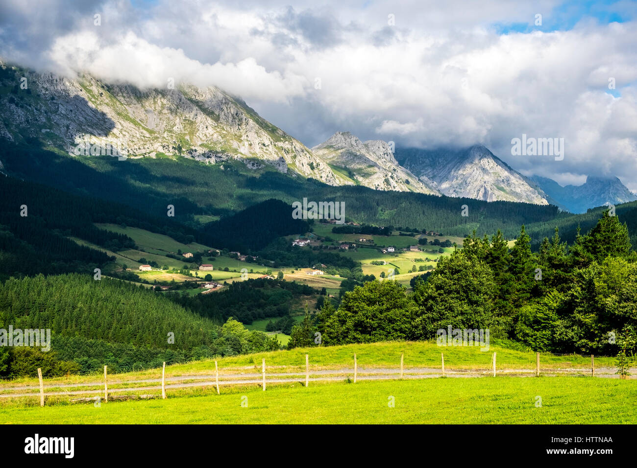Landscape at Urkiola park in Basque Country Spain Europe Stock Photo ...
