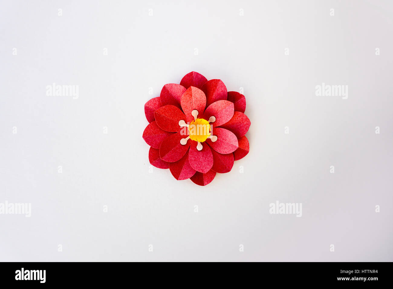Handmade Papercraft Flowers Isolated Art Stock Photo - Alamy