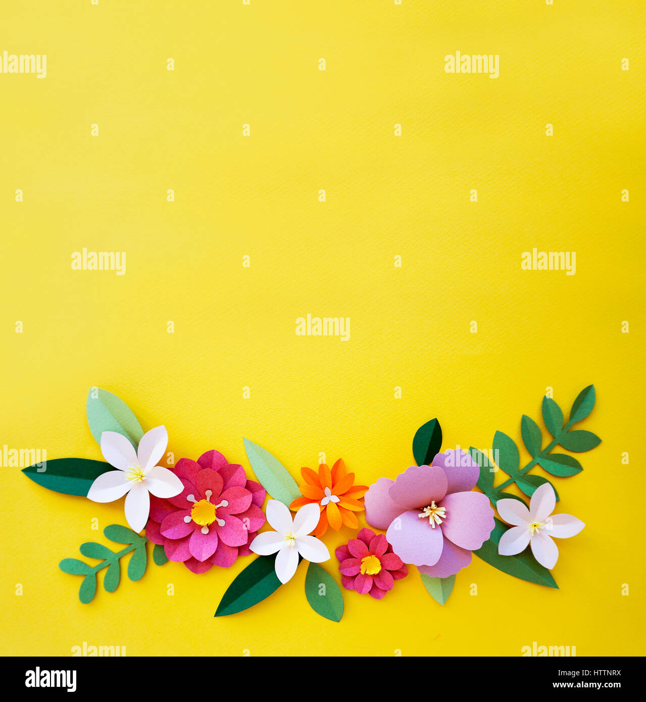 Flowers Handmade Design Papercraft Art Stock Photo - Alamy