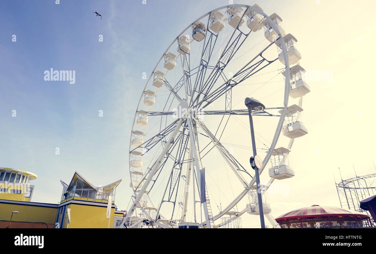 Outdoor Ferris Wheel Themepark Stock Photo - Alamy