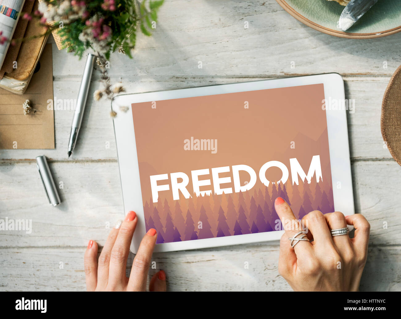 Freedom Courage Inspiration Passion Concept Stock Photo - Alamy