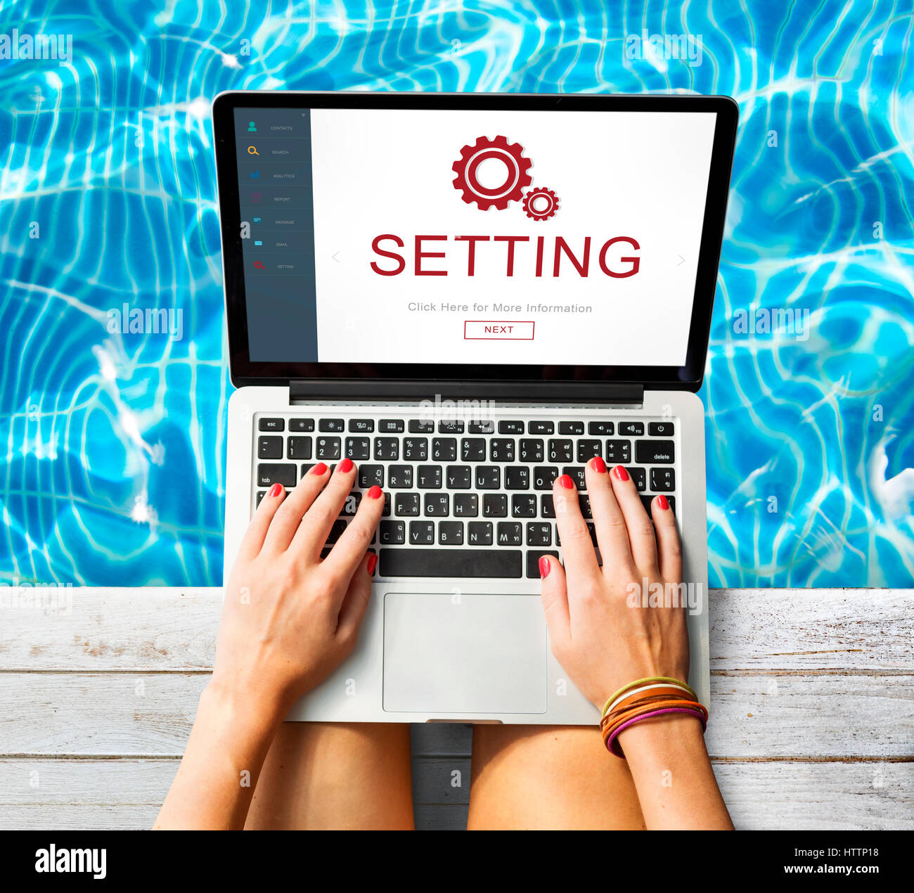 Settings Electronic Device Homepage Concept Stock Photo - Alamy
