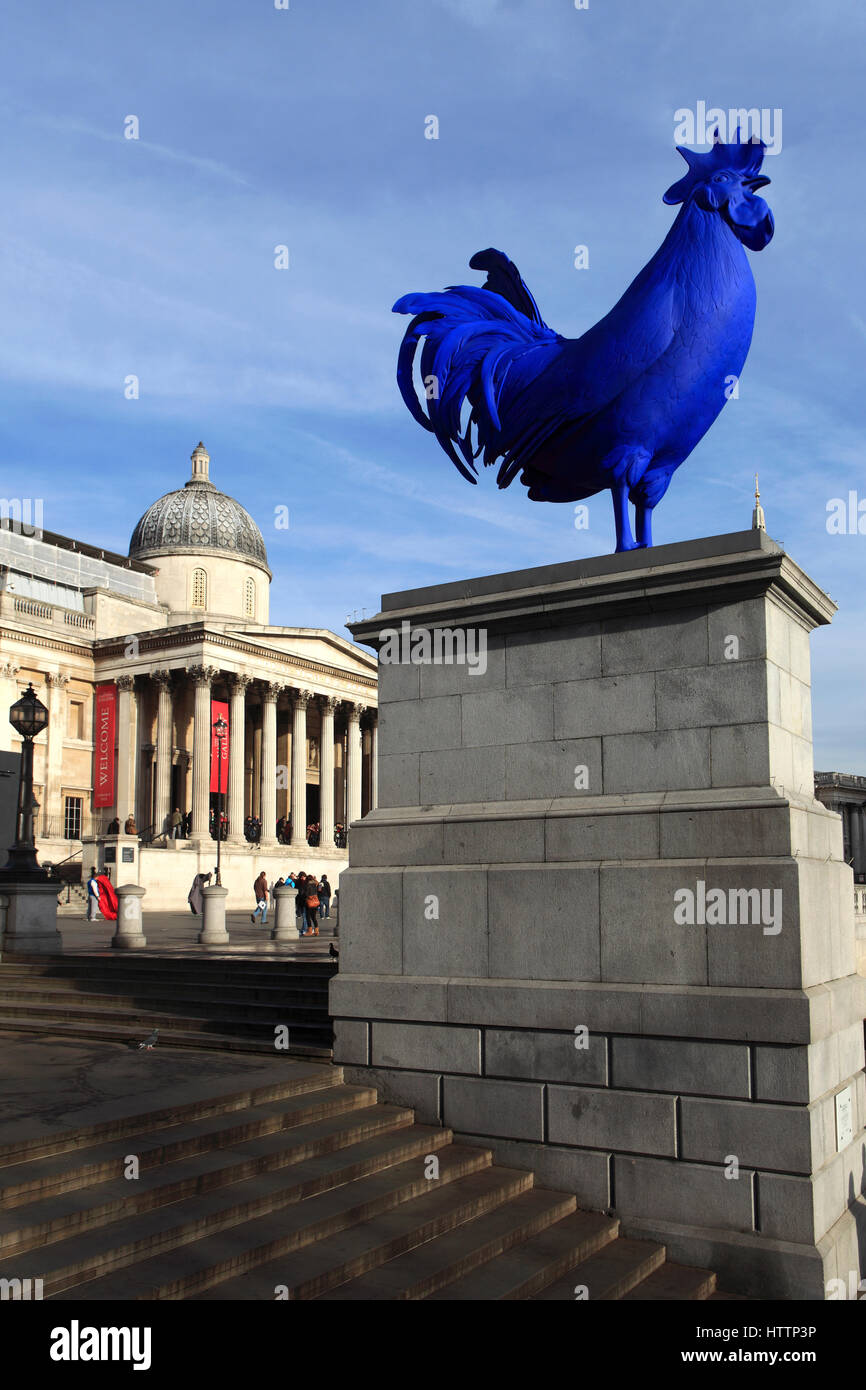 Trafalgar squares fourth plinth national gallery hi-res stock ...