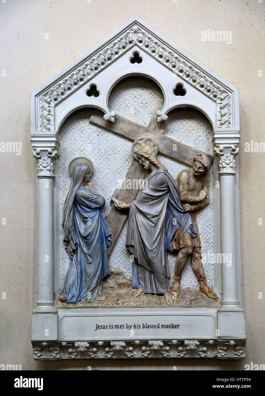 Jesus is met by his blessed mother, stations of the cross, Ufford ...