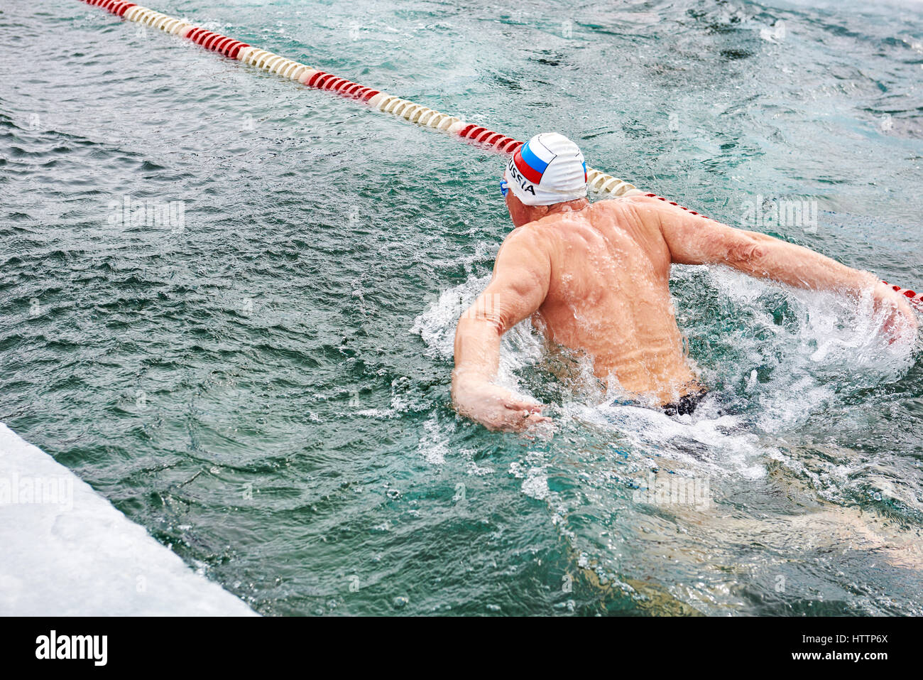 Man back swimmer swimming hi-res stock photography and images - Alamy