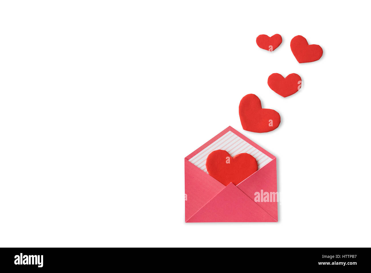 Love Letter Heart Floating Mail Correspondence Relationship Stock Photo ...