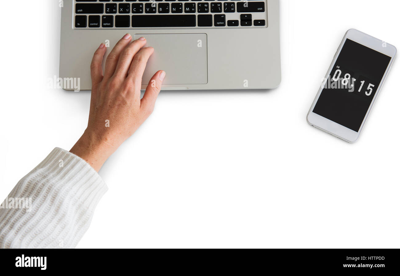 Time Computer Device Electronic Schedule Stock Photo - Alamy