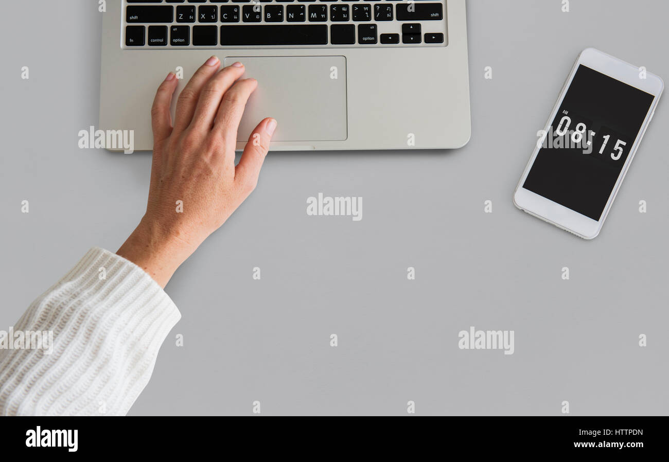 Time Computer Device Electronic Schedule Stock Photo - Alamy