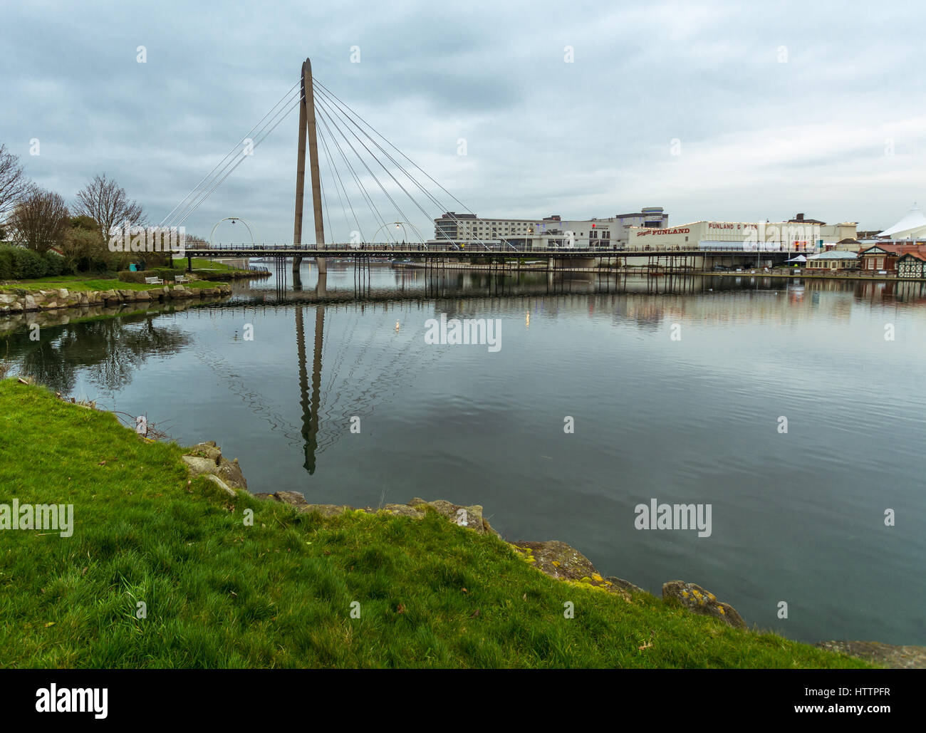 A view of the Marine Way Bridge, Southport Stock Photo - Alamy