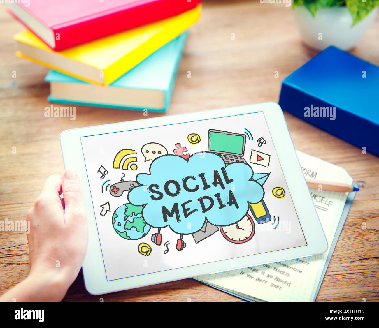 Global Communication Social Media Icon Concept Stock Photo - Alamy