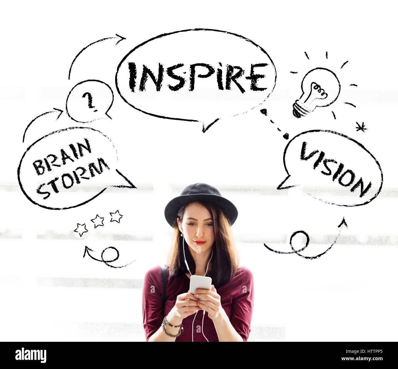Inspiration Creative Ideas Brainstorming Concept Stock Photo - Alamy