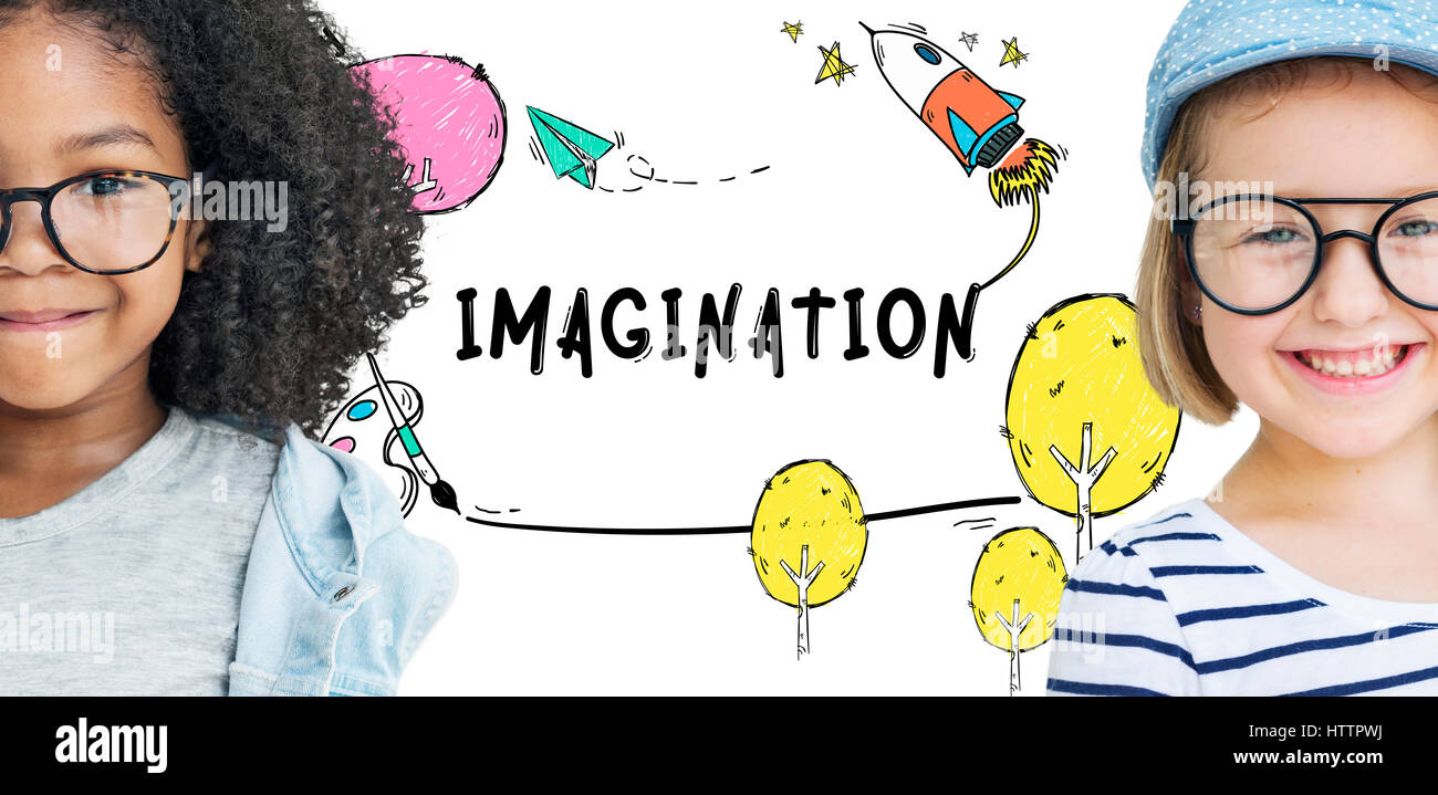 Children Imagination Learning Icon Concept Stock Photo - Alamy