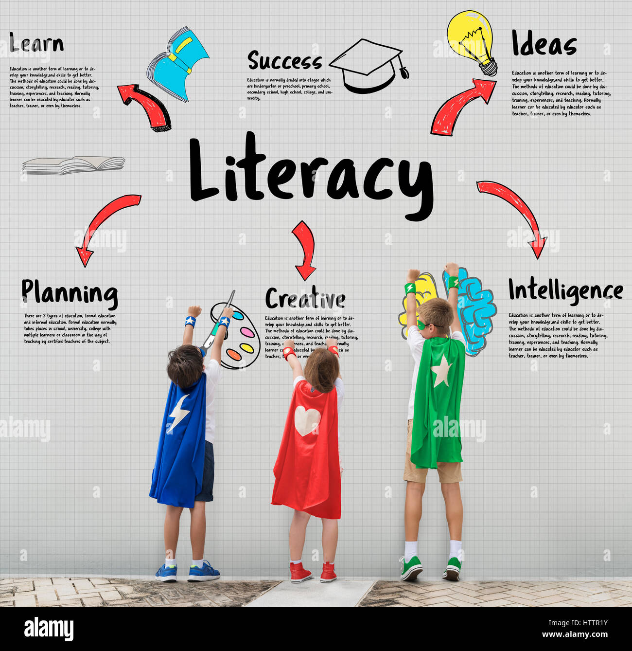 Learning School Education Diagram Concept Stock Photo - Alamy