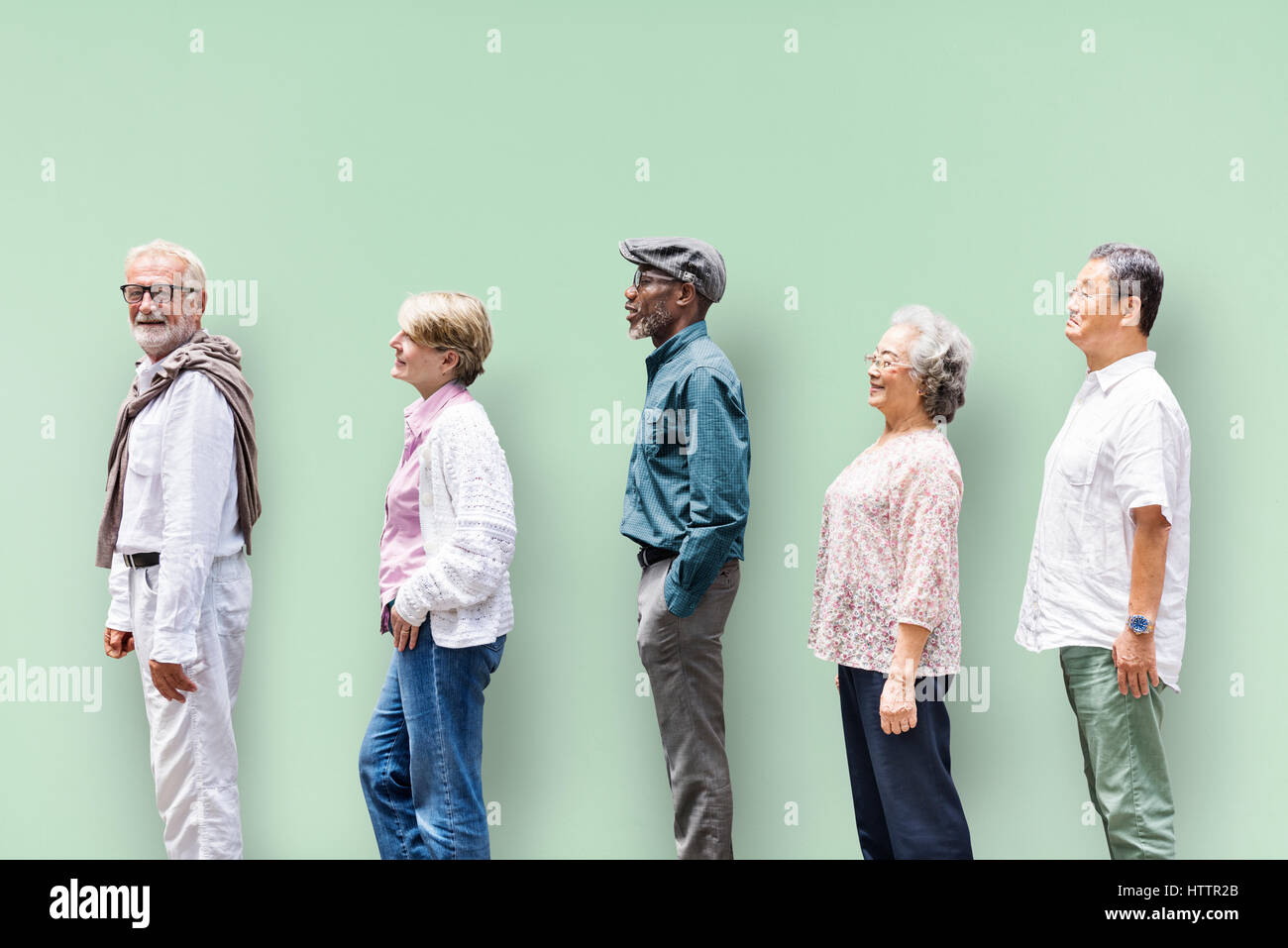 Diversity Senior People Friends Lifestyle Concept Stock Photo - Alamy