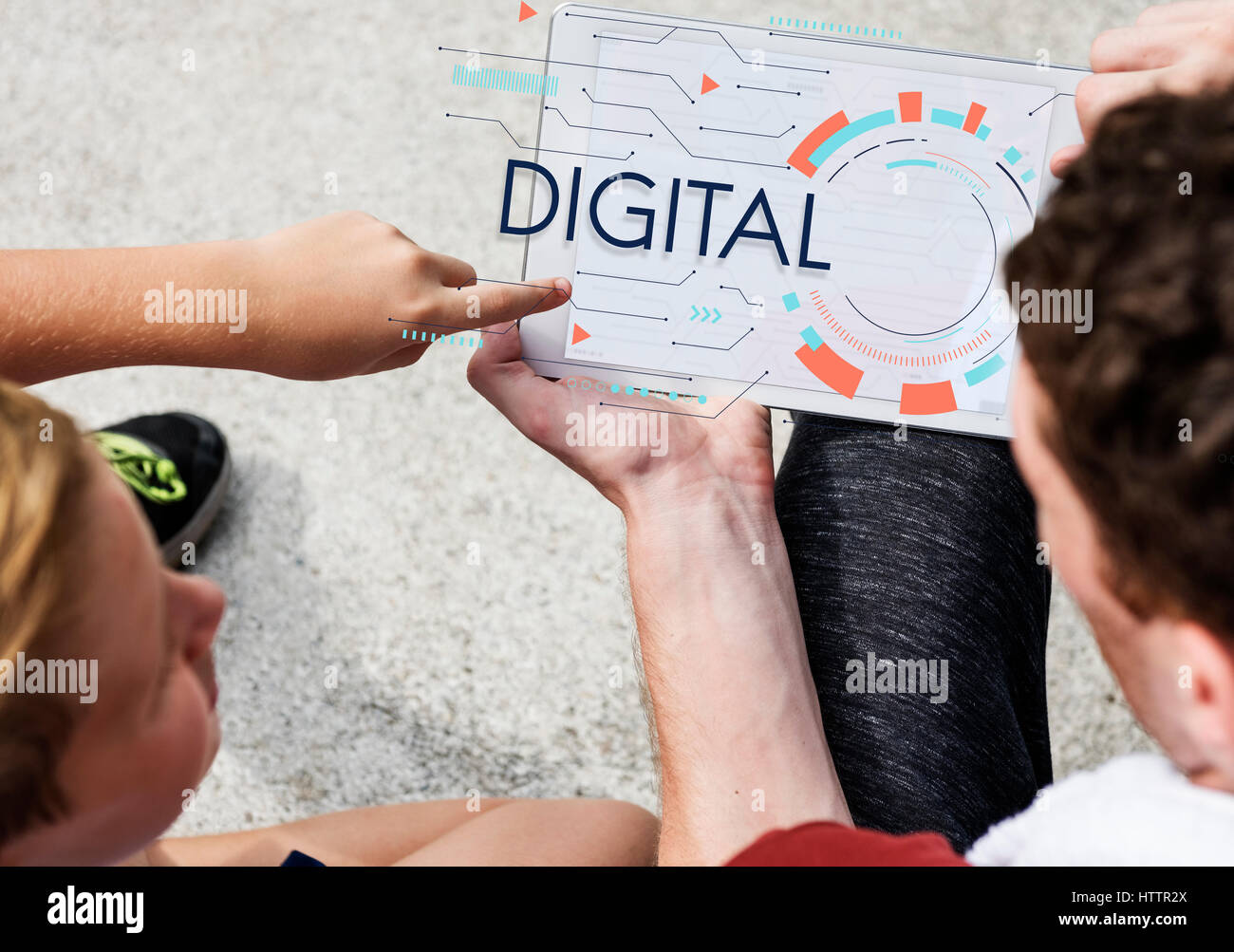 Digital Community Digital Social Media Icon Stock Photo - Alamy