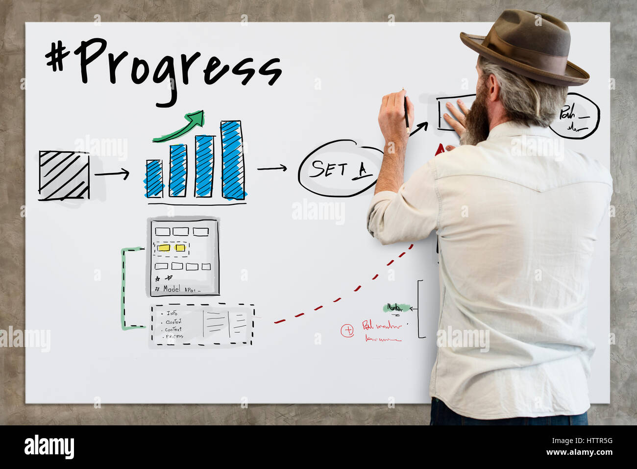 Workflow Progress Marketing Plan Stock Photo - Alamy