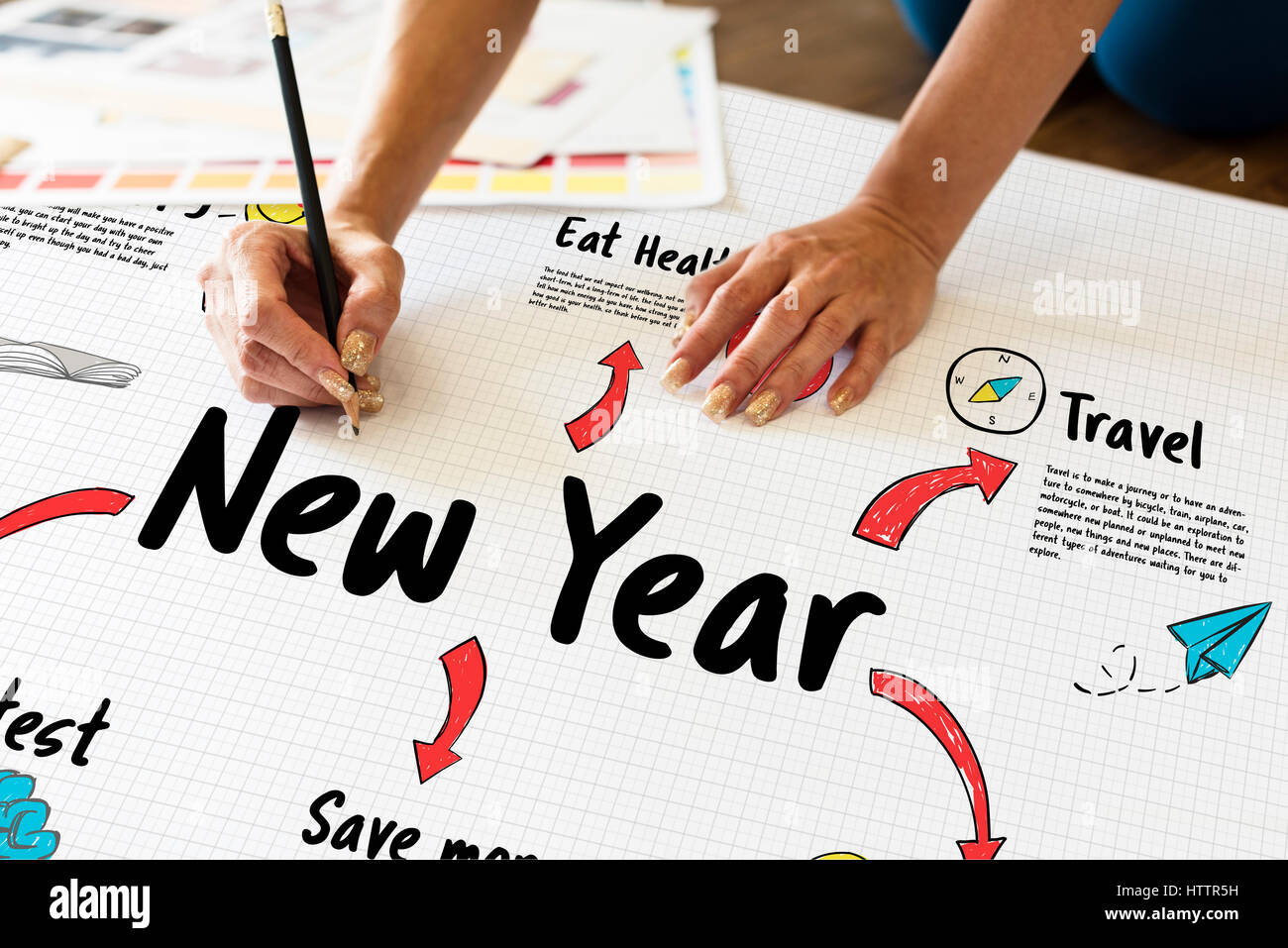 New Year Plan Goals Concept Stock Photo - Alamy