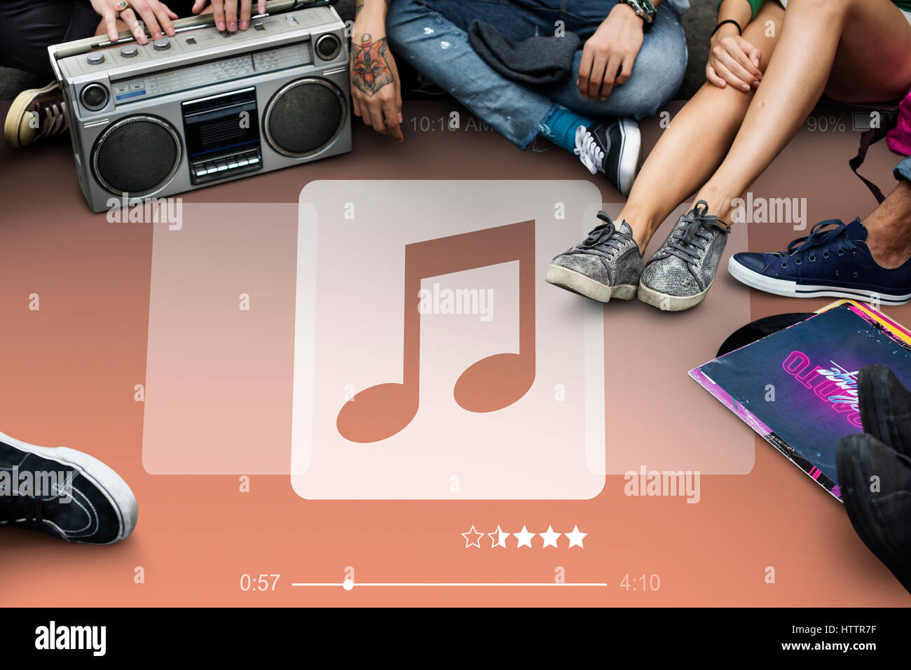 Music Video Player Multimedia Concept Stock Photo - Alamy