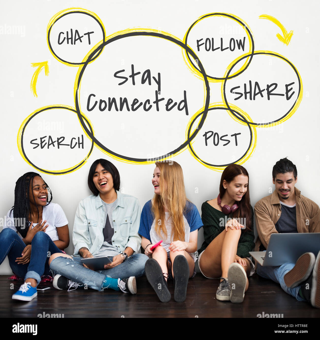 Community Social Digital Connection Stock Photo - Alamy