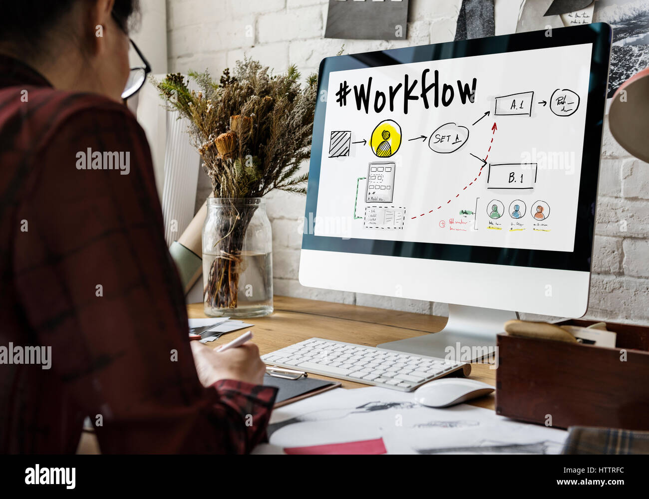 Workflow Progress Project Plan Icon Stock Photo - Alamy