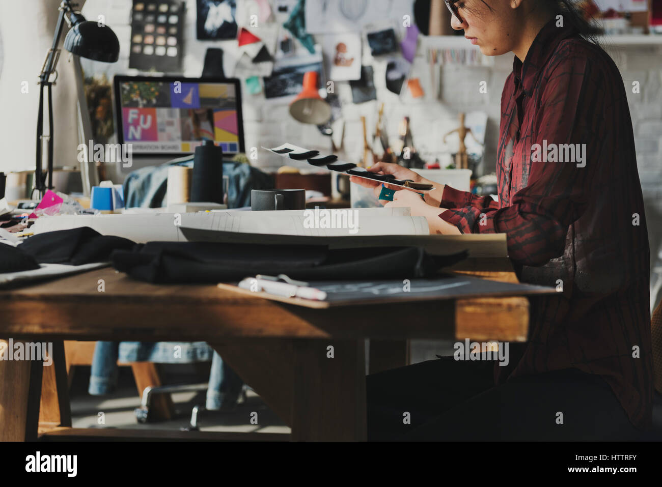 Fashion Design Materials Selection Concept Stock Photo - Alamy