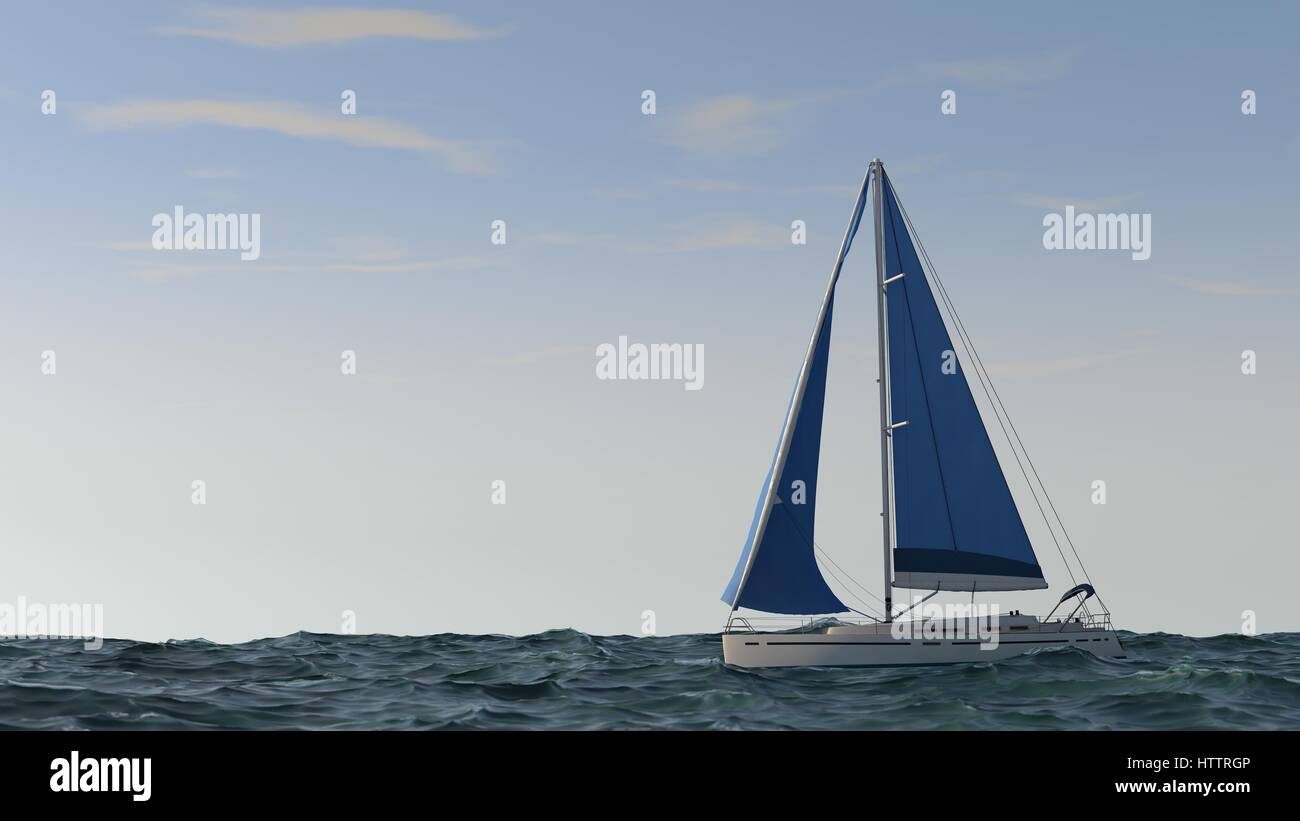 modert yacht in the ocean Stock Photo - Alamy