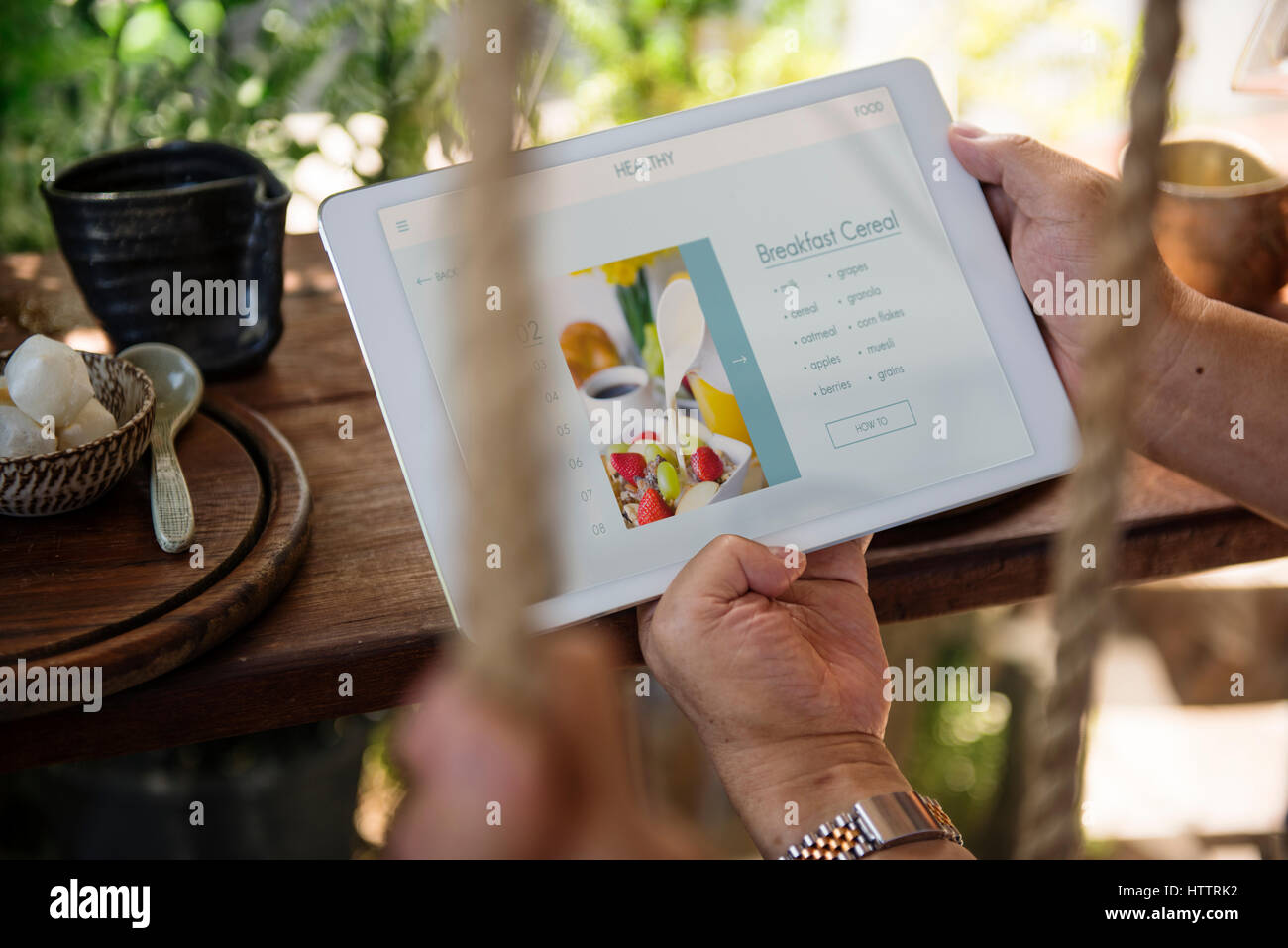 Breakfast Cereal Corn Flakes Granola Milk Muesli Stock Photo - Alamy