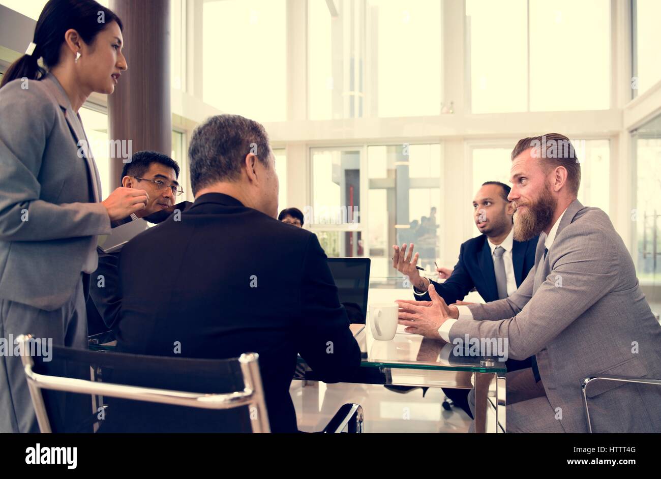 Business Discussion Meeting Presentation Briefing Stock Photo - Alamy