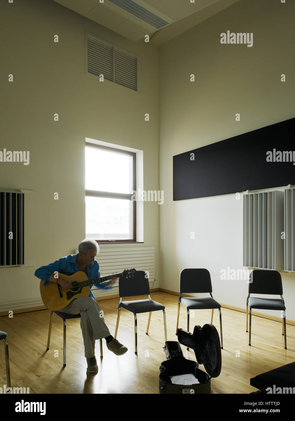 View of practice room showing musician. Irish World Academy of Music ...