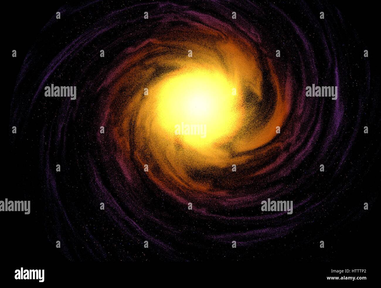 Spiral galaxy in deep space 3d render Stock Photo - Alamy