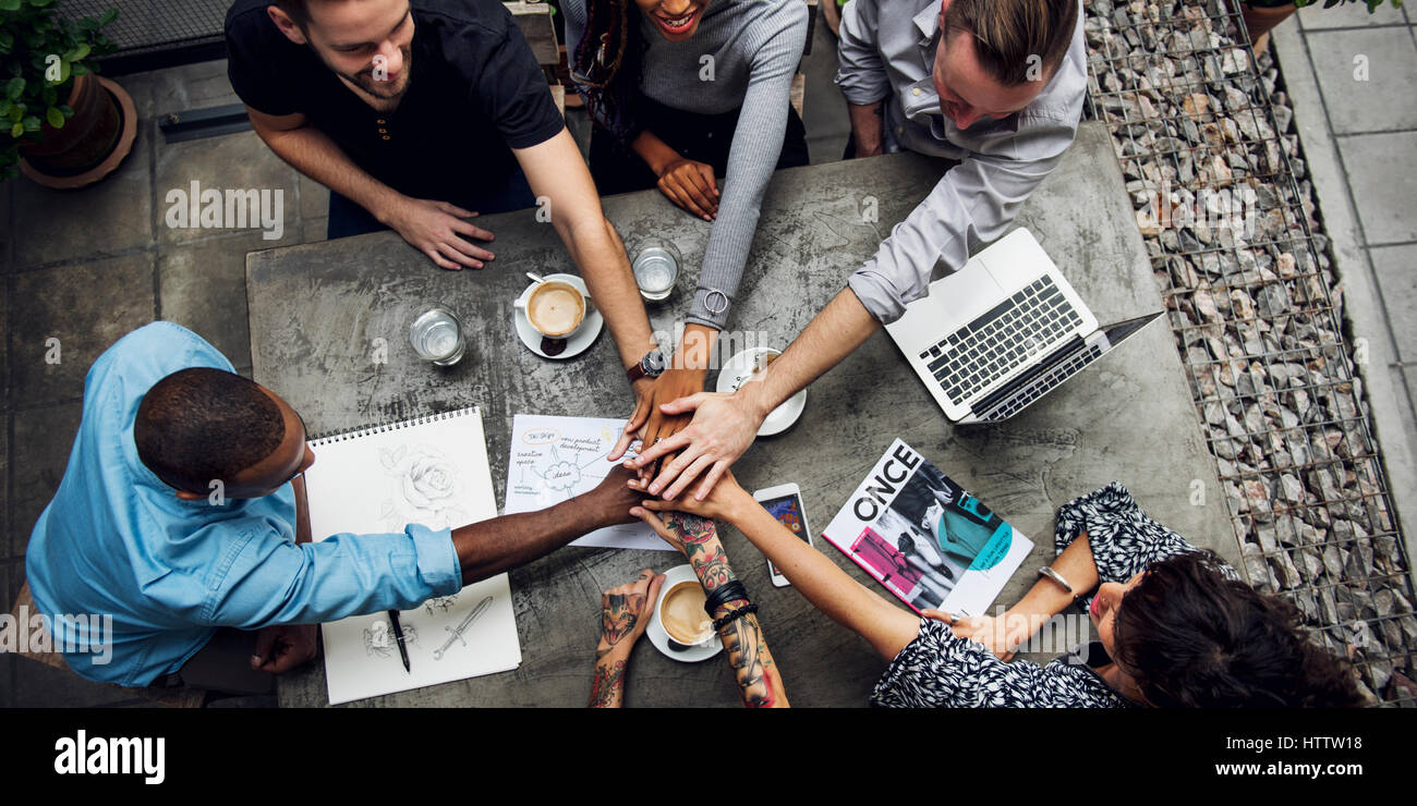Collaboration Connection Team Brainstorming Unity Stock Photo - Alamy