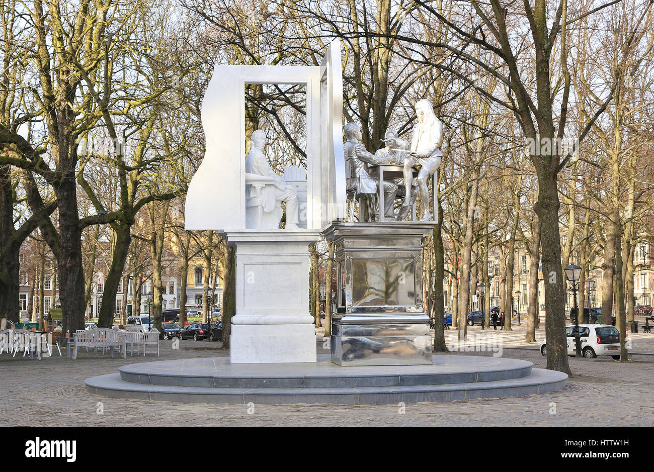 A statue of Johan Rudolf Thorbecke a Dutch politician and statesman ...