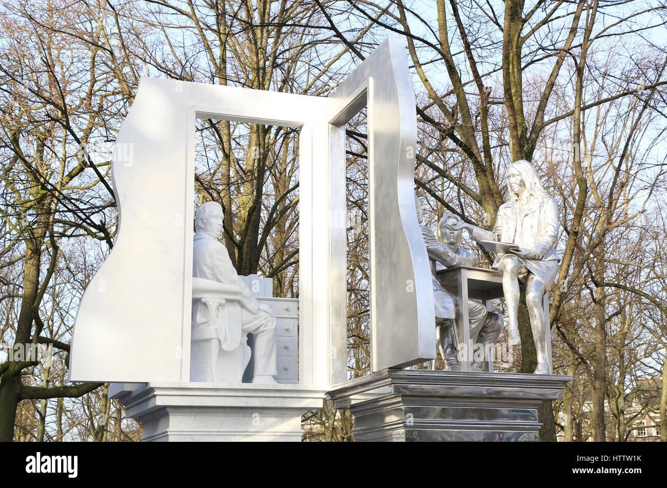 A statue of Johan Rudolf Thorbecke a Dutch politician and statesman ...