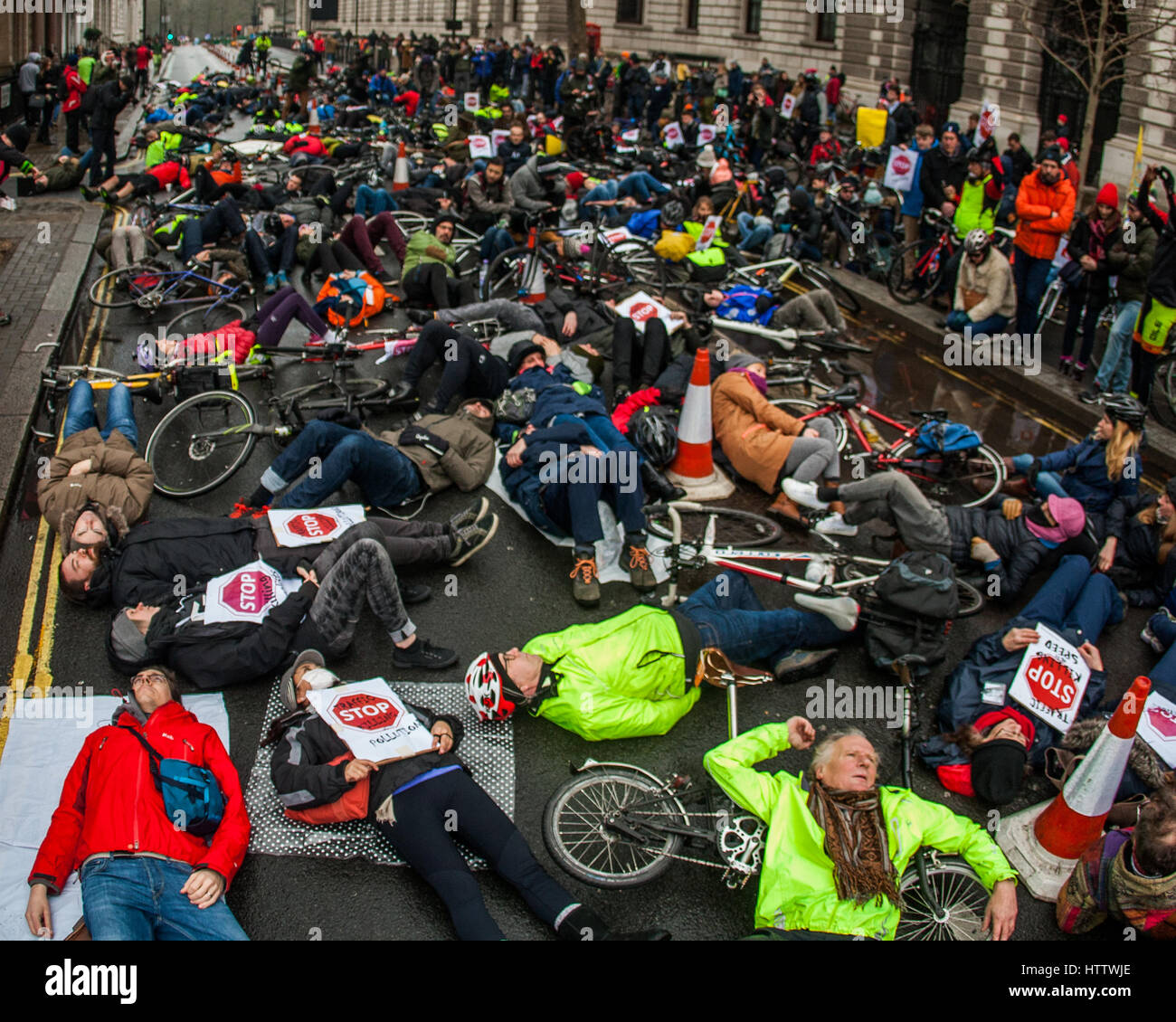 Stop Killing Cyclists stage a protest and Die-In outside HM Treasury ...