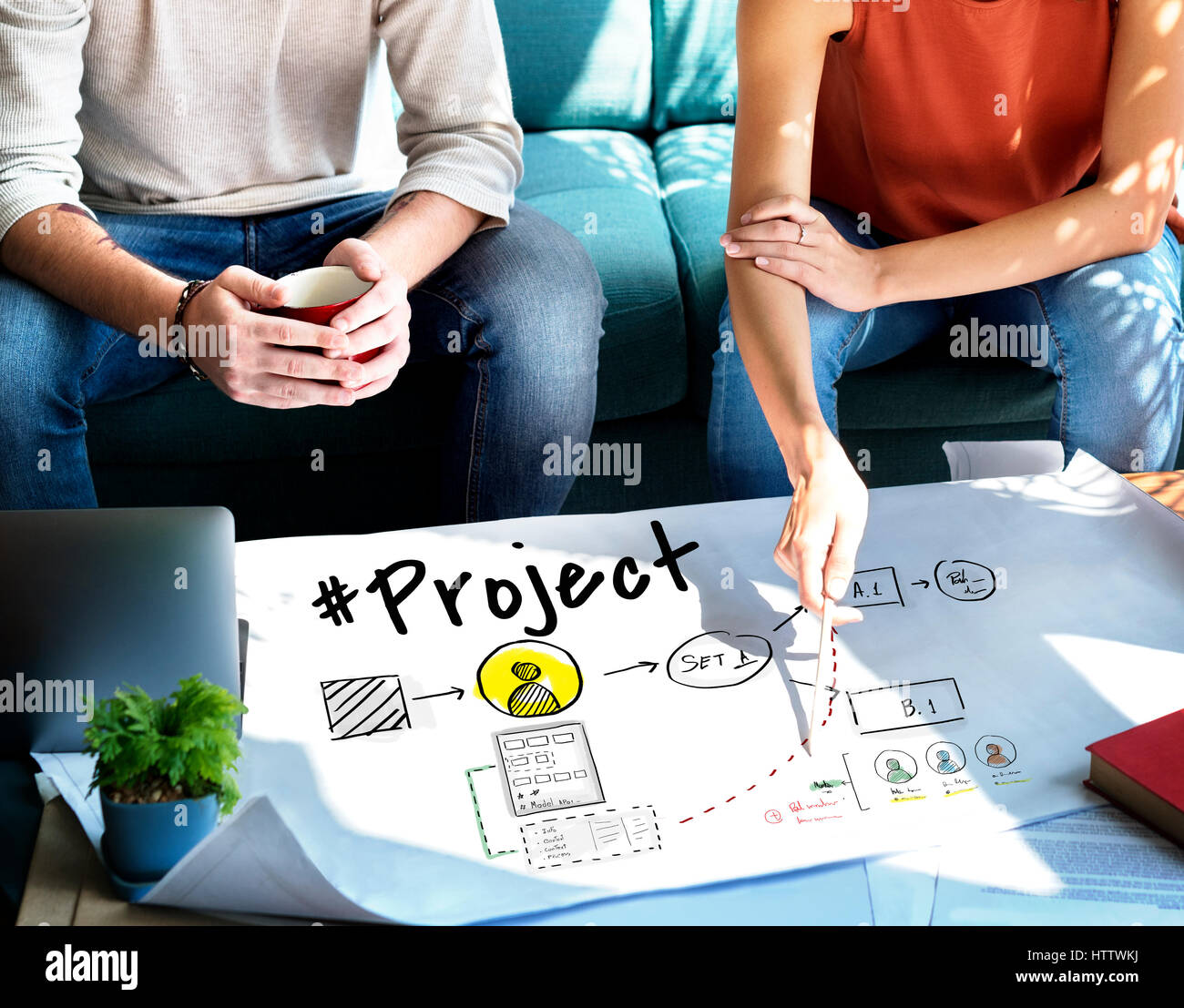 Workflow Progress Project Plan Icon Stock Photo - Alamy