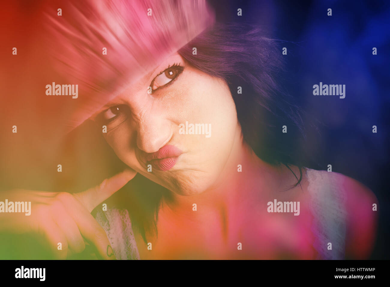 colorful rebel woman Stock Photo - Alamy