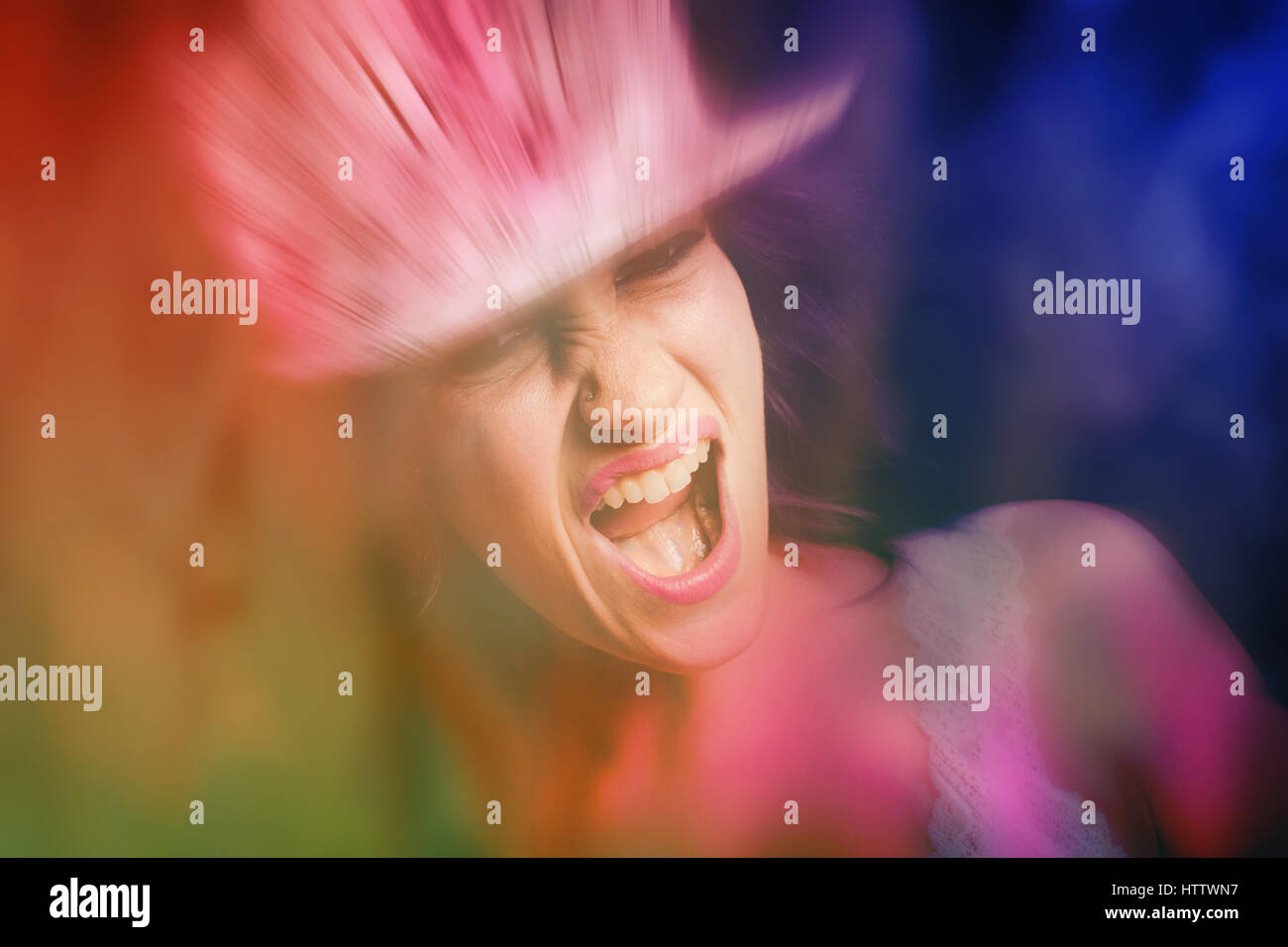 colorful rebel woman Stock Photo - Alamy