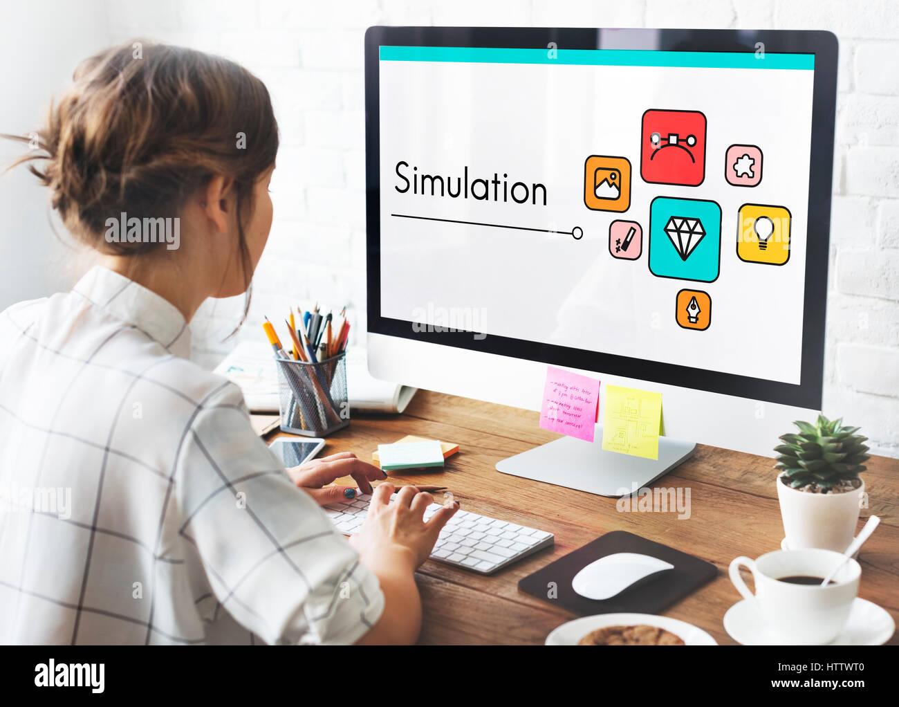 Computer simulation sign hi-res stock photography and images - Alamy