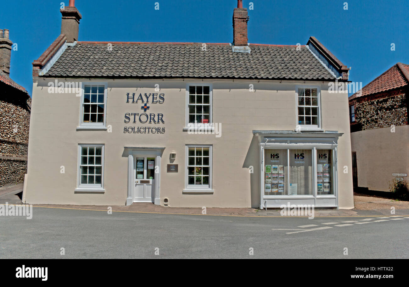 Holt, Hayes & Storr Solictors Office, Norfolk, East Anglia Stock Photo ...