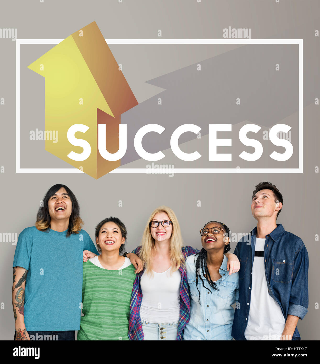 Arrow up Icon Success Increase Concept Stock Photo - Alamy