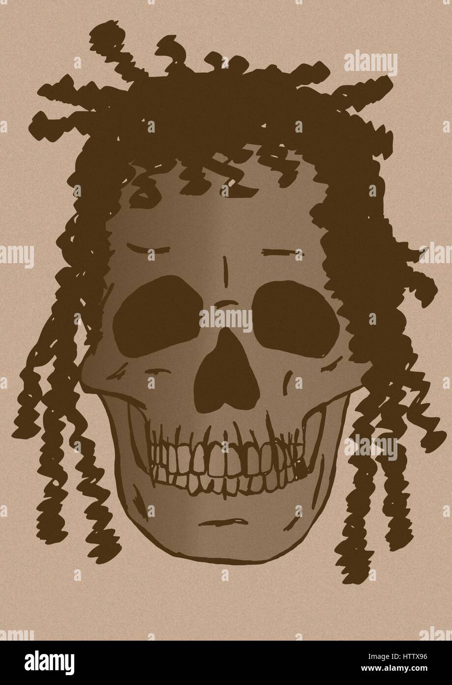 Rasta skull vintage Stock Photo - Alamy