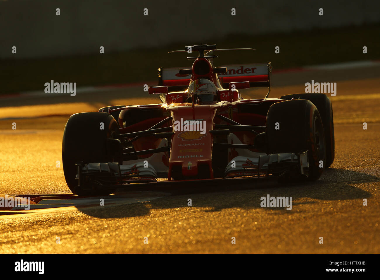 Sebastian Vettel (GER) driving his Scuderia Ferrari SF70H during the ...