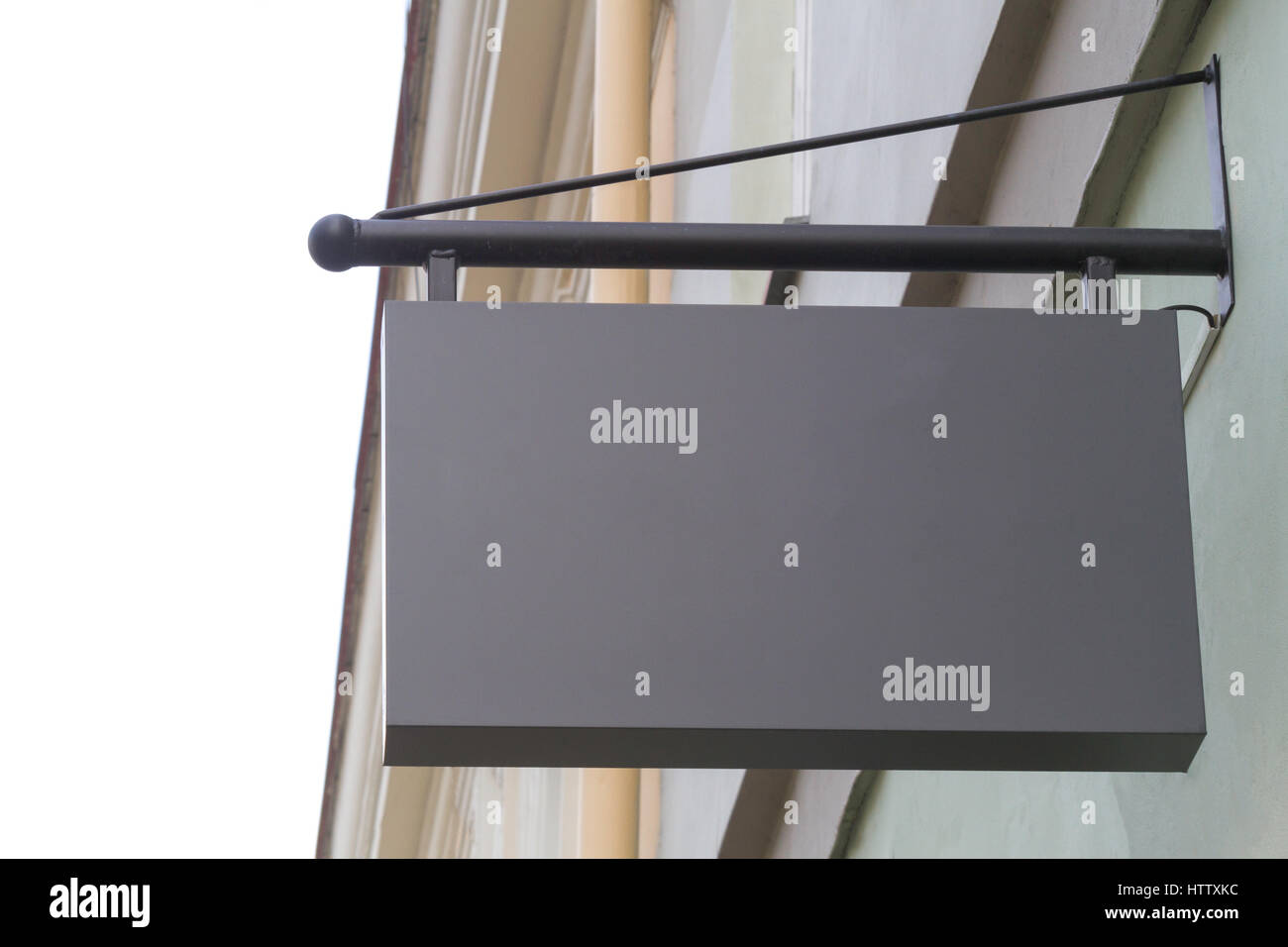 Signboard. Mock up rectangular shape display perspective Stock Photo ...