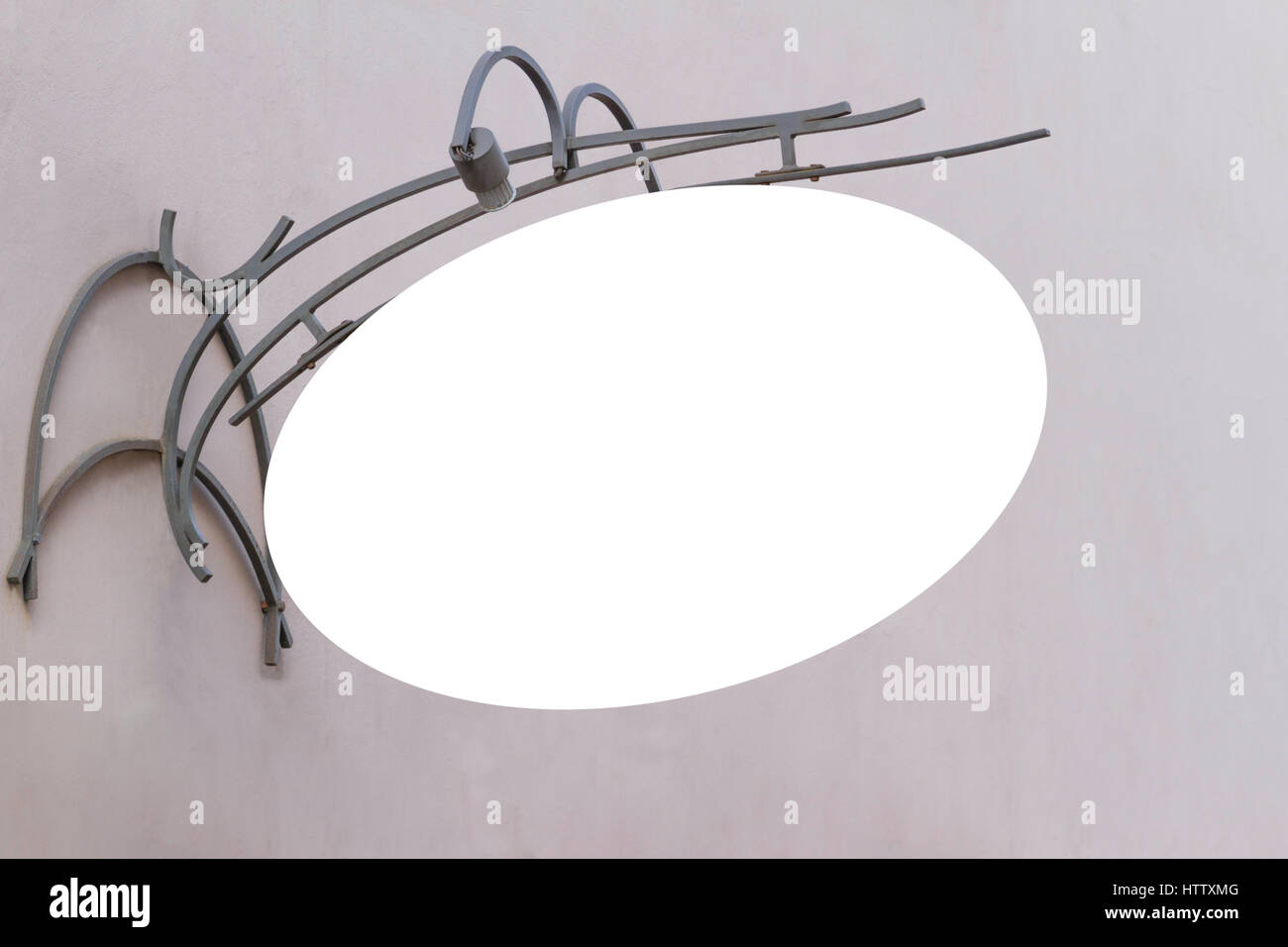 Signboard. Mock up. Oval shape Stock Photo - Alamy