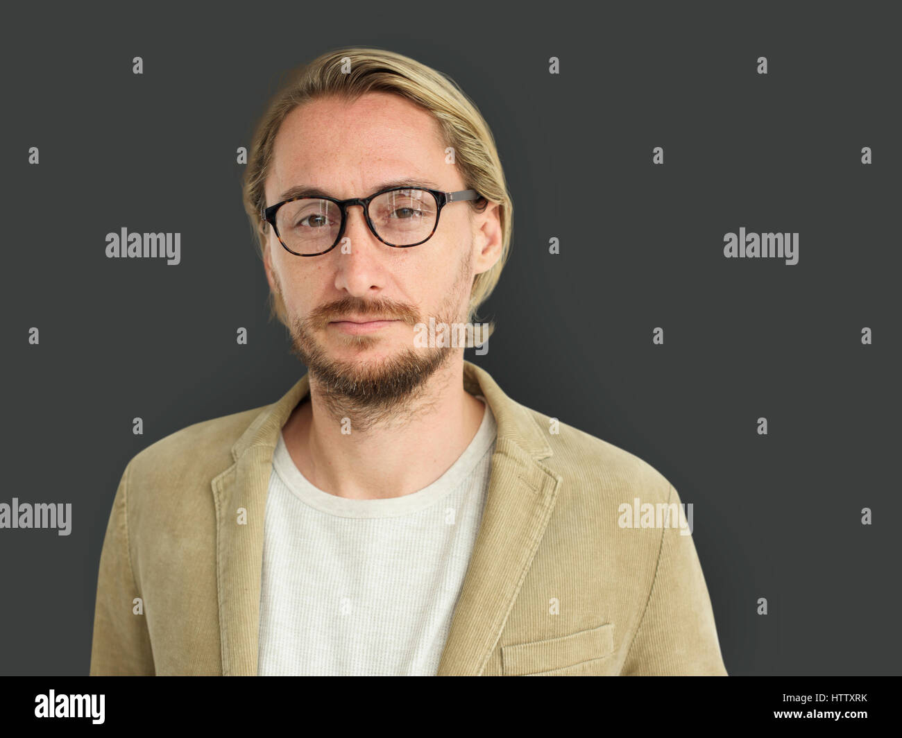 Caucasian Man Serious Focused Portrait Stock Photo - Alamy