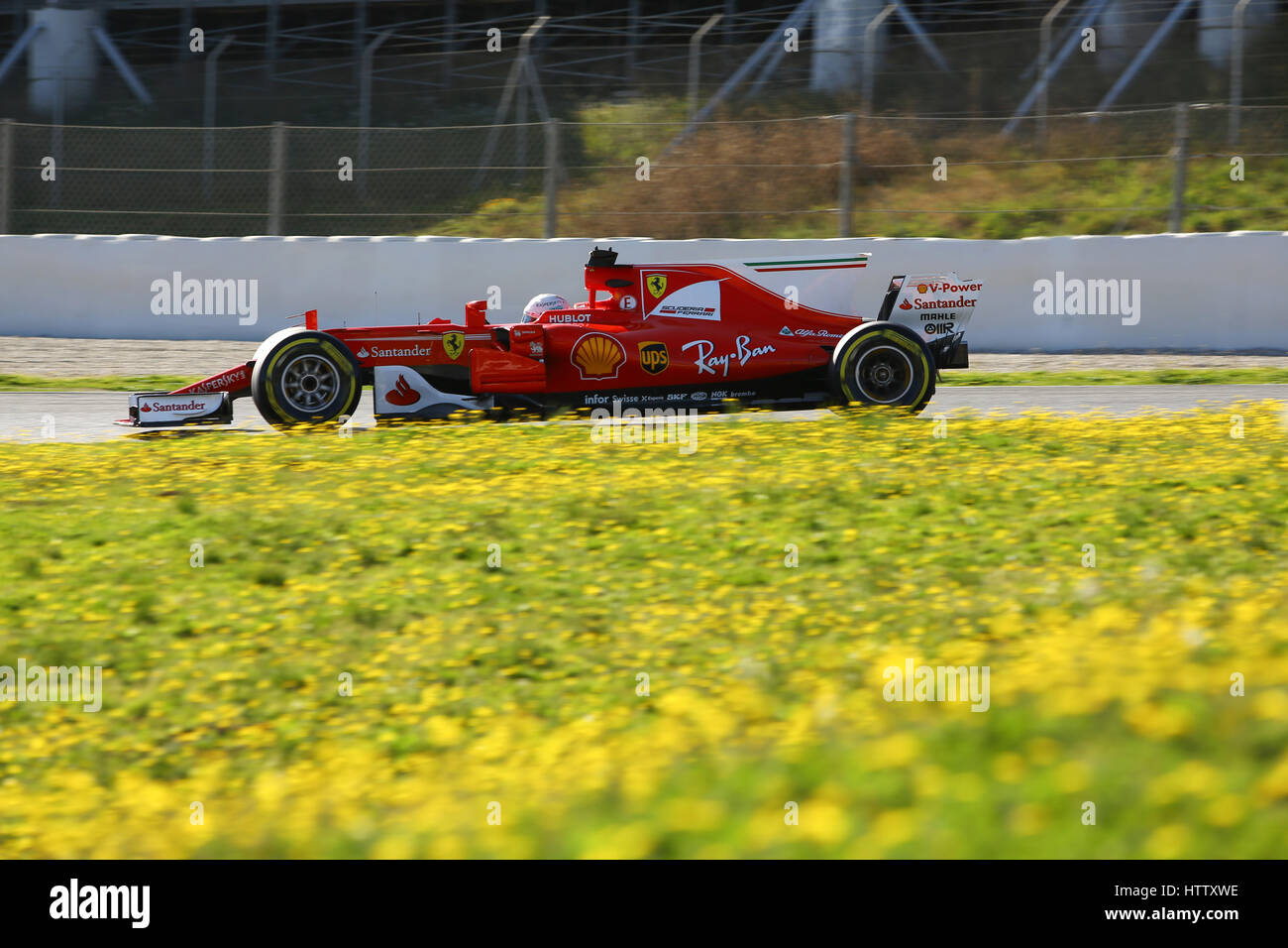 Sebastian Vettel (GER) driving his Scuderia Ferrari SF70H during the ...