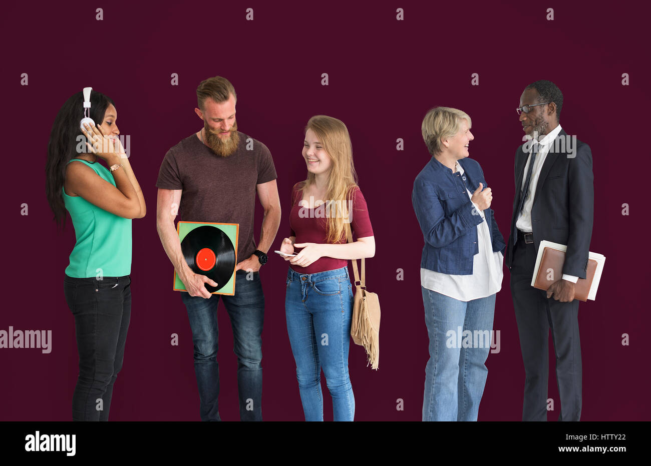 Diverse Group People Communication Stock Photo - Alamy