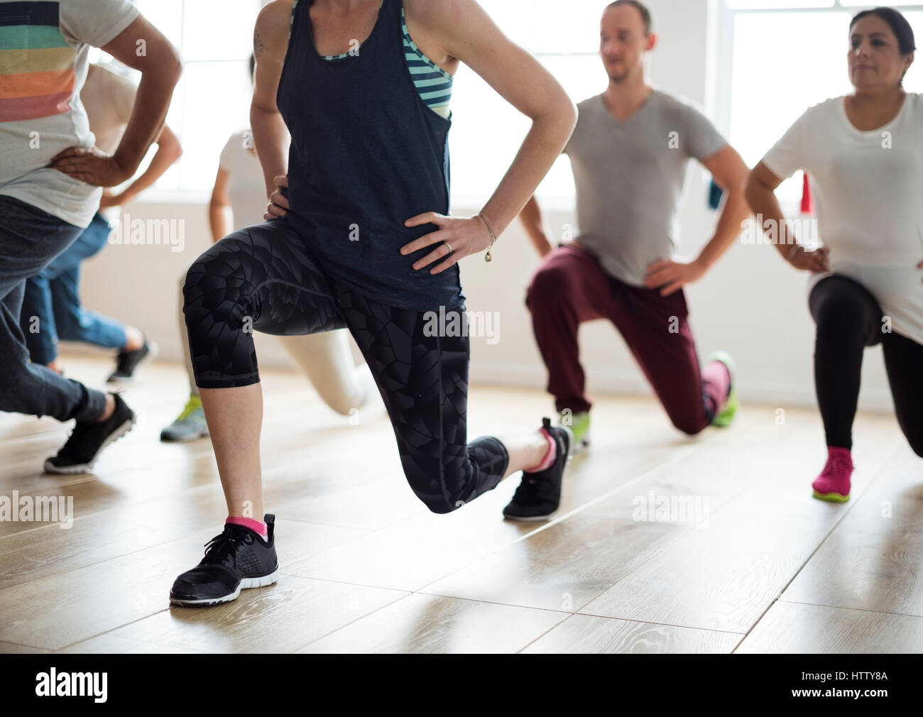 Diversity People Exercise Class Relax Concept Stock Photo - Alamy