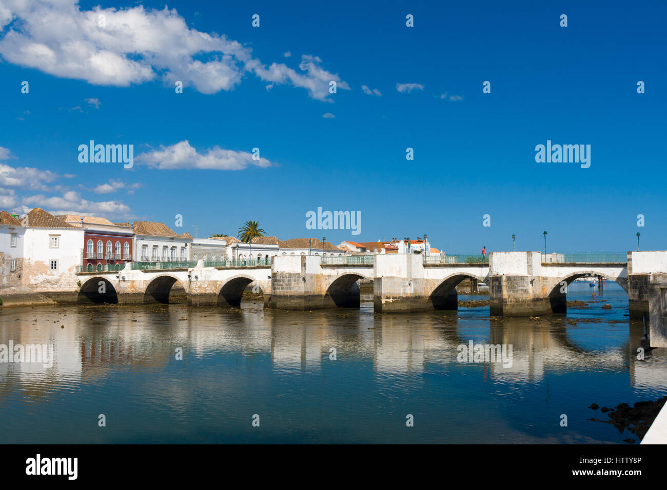 The ancient roman bridge in Tavira, Portugal Stock Photo - Alamy