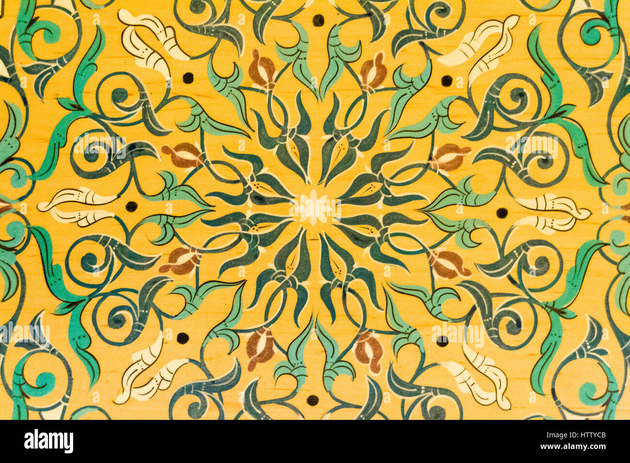 Arabic decoration on wood panel in a house Stock Photo - Alamy